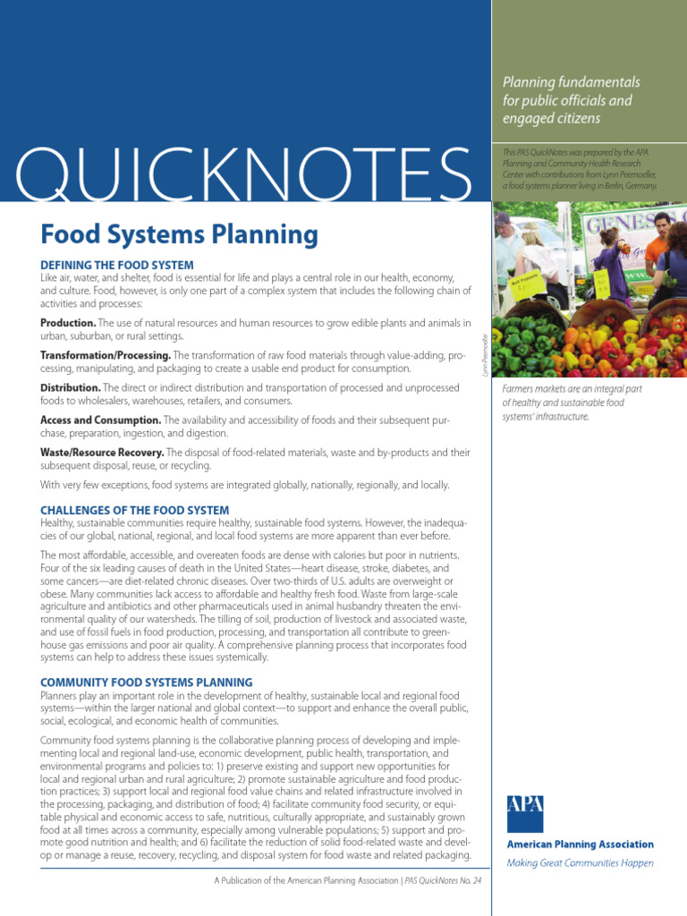 Food Systems Planning | PDF