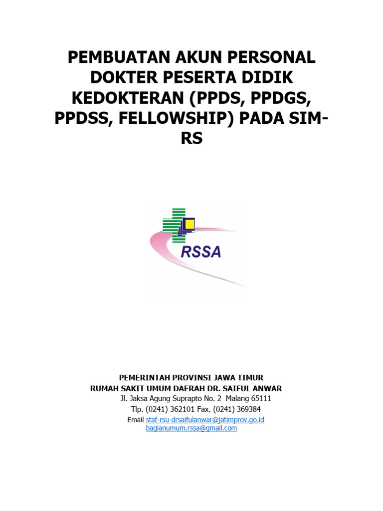 Flowchart Spo Pembuatan Akun Personal Dokter Peserta Didik Kedokteran ...