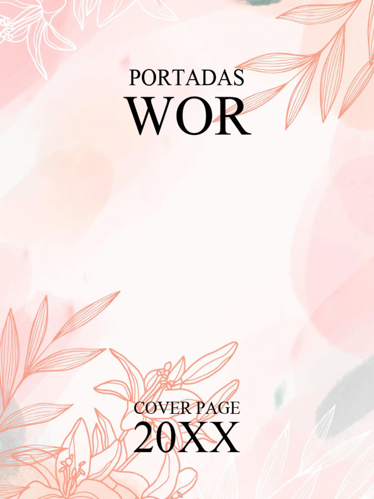 Portada Creativa para Word 7 | PDF