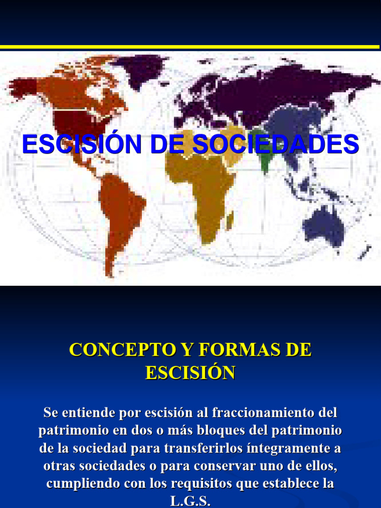 ESCISION | PDF | Sociedad | Bienes (Ley)