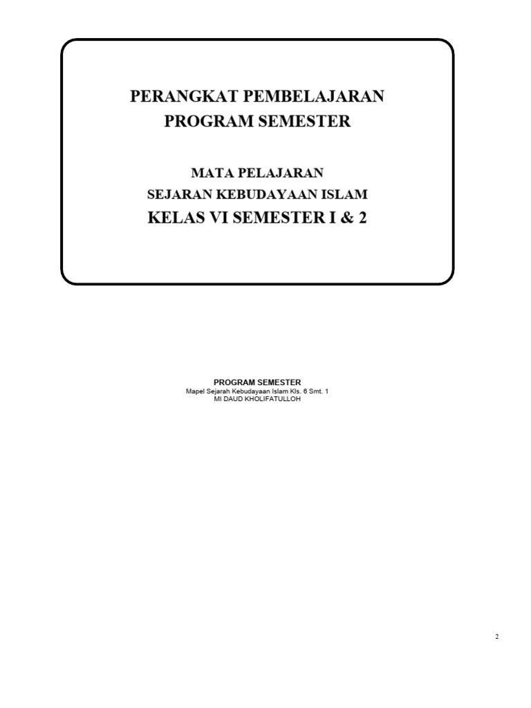 Promes SKI Kls 6 | PDF