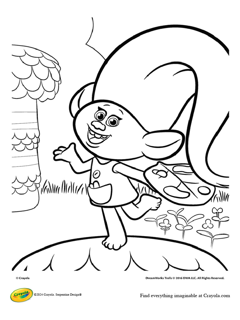 Trolls, Harper Coloring Page - Crayola | PDF