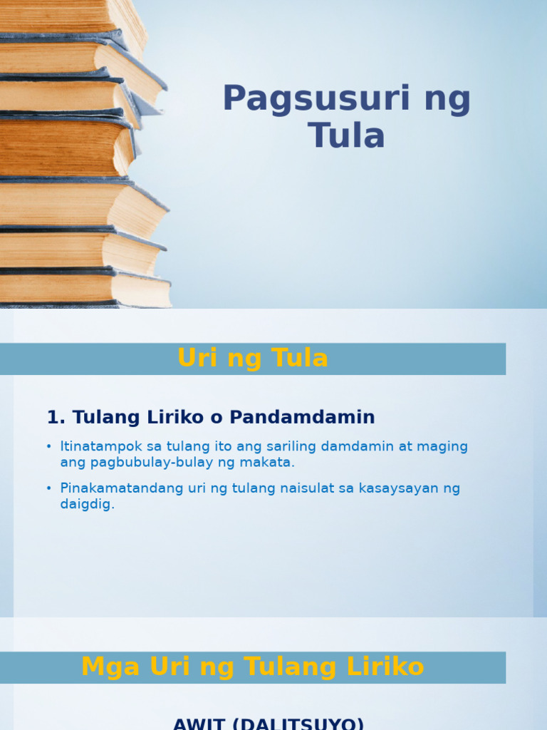 Aralin 12 - Pagsusuri - NG - Tula | PDF