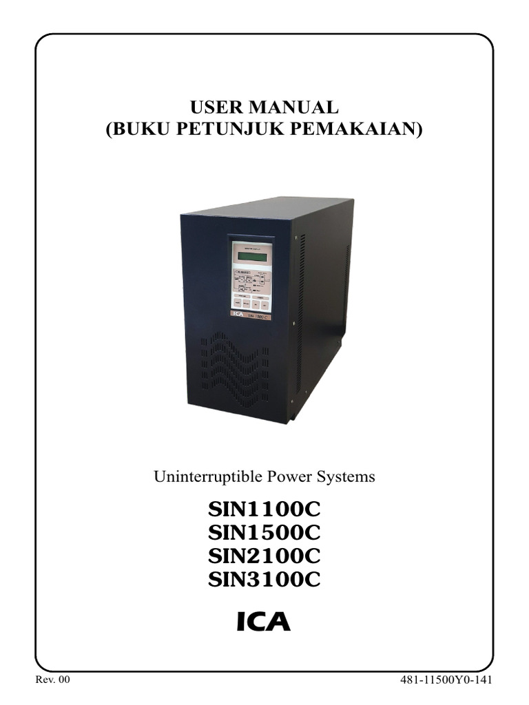 Buku Manual SIN1100C SIN3100C | PDF | Power Inverter | Ac Power Plugs ...