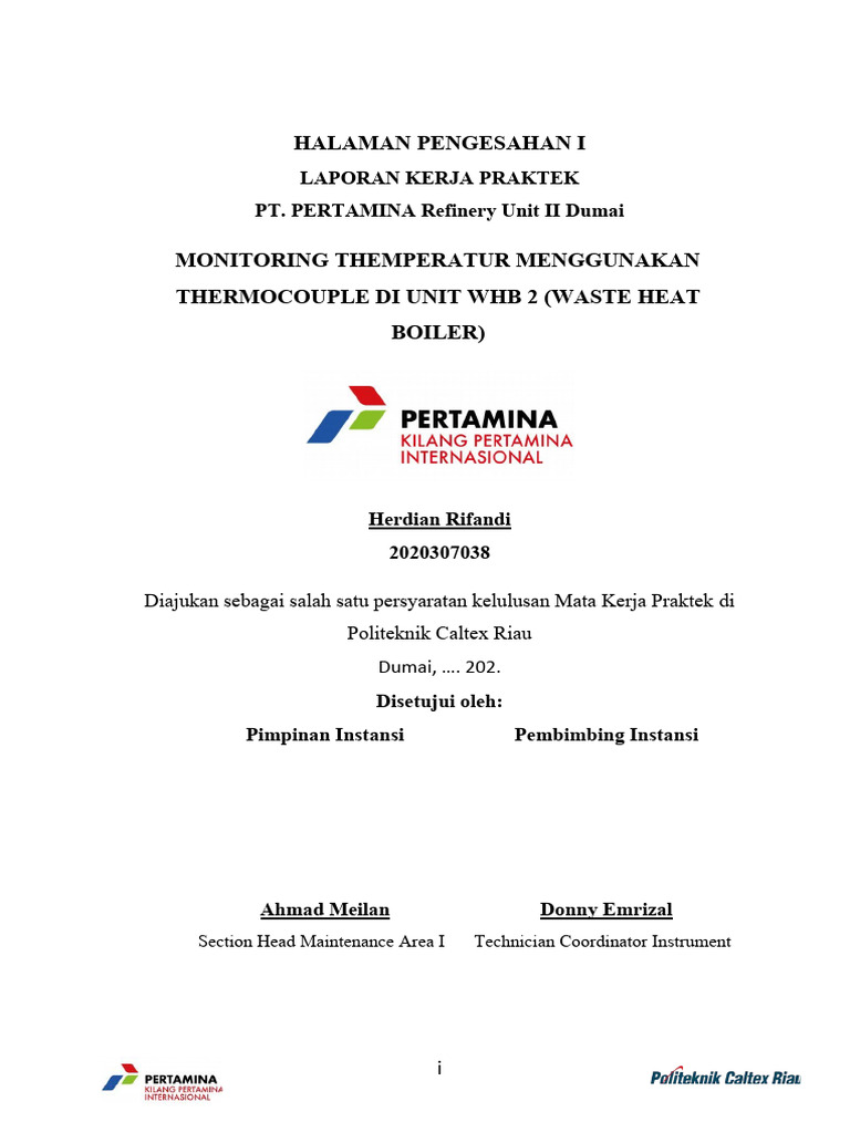 Laporan KP Pertamina | PDF