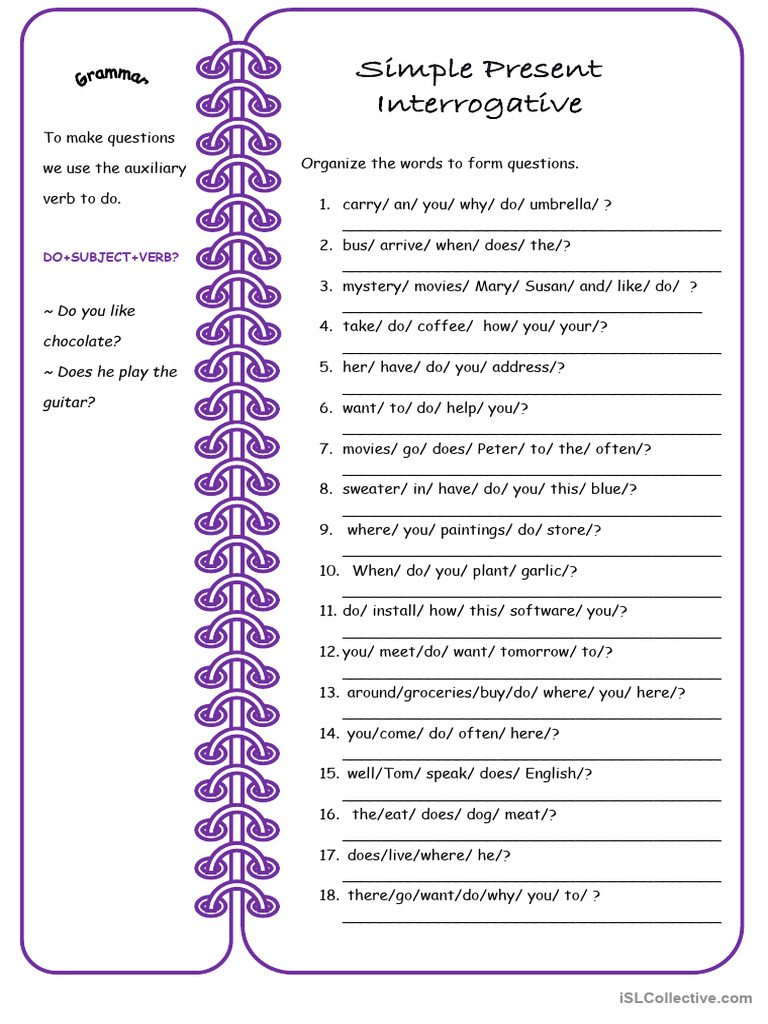 Simple Present Interrogative | PDF