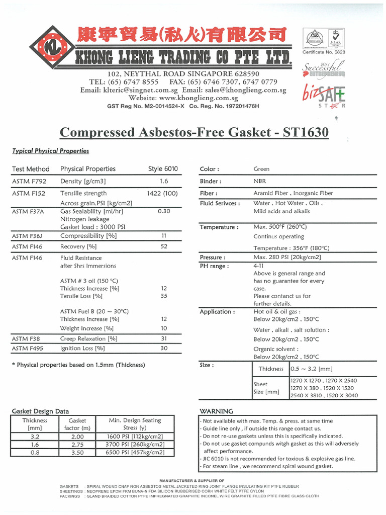 ST1630 Green Data Sheet | PDF | Methanol | Ethanol