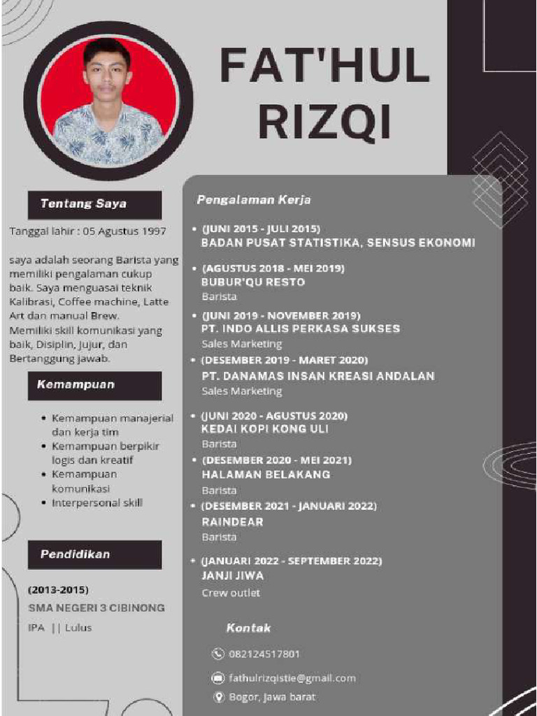 Bagi CV Fathul Rizqi | PDF Bagi CV Fathul Rizqi | PDF