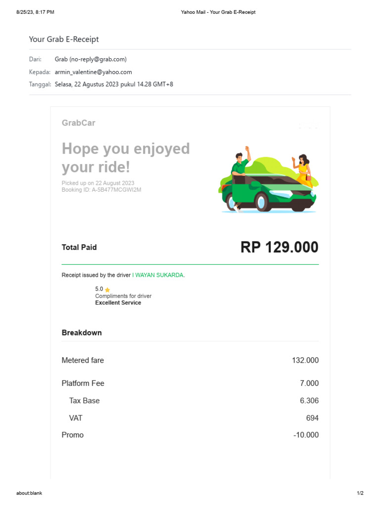 Grab E-Receipt | PDF