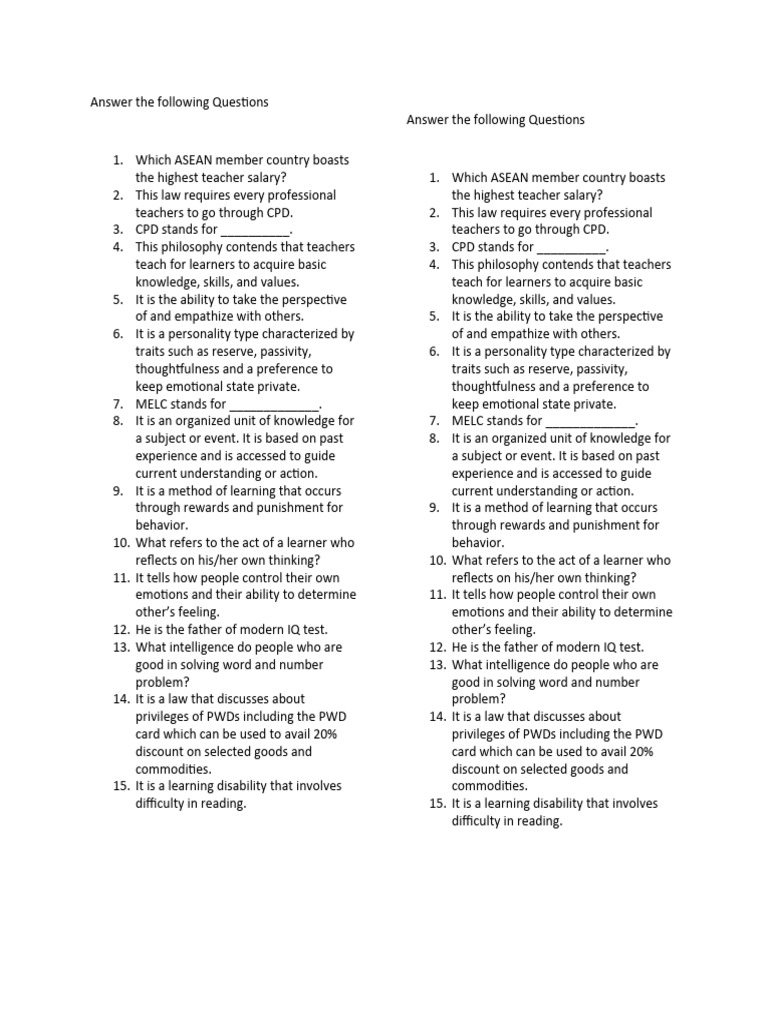 Key Questions on Education and Learning | PDF | Learning | Intelligence