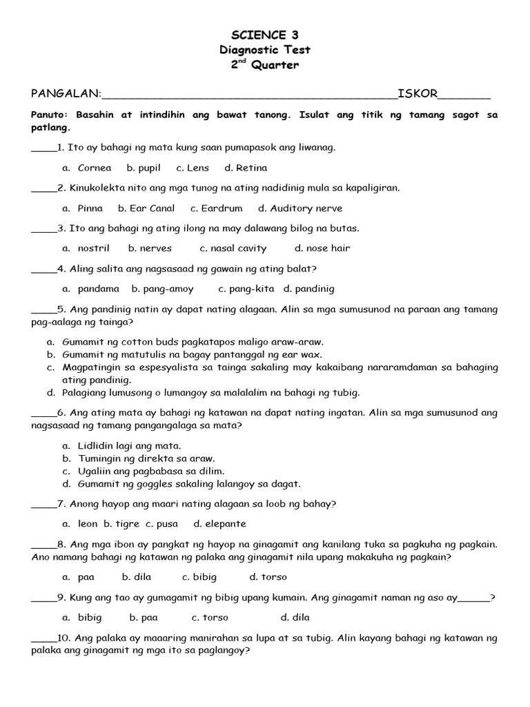 2nd PT SCIENCE | PDF