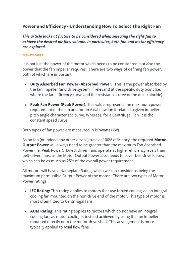 Power and Efficiency | PDF