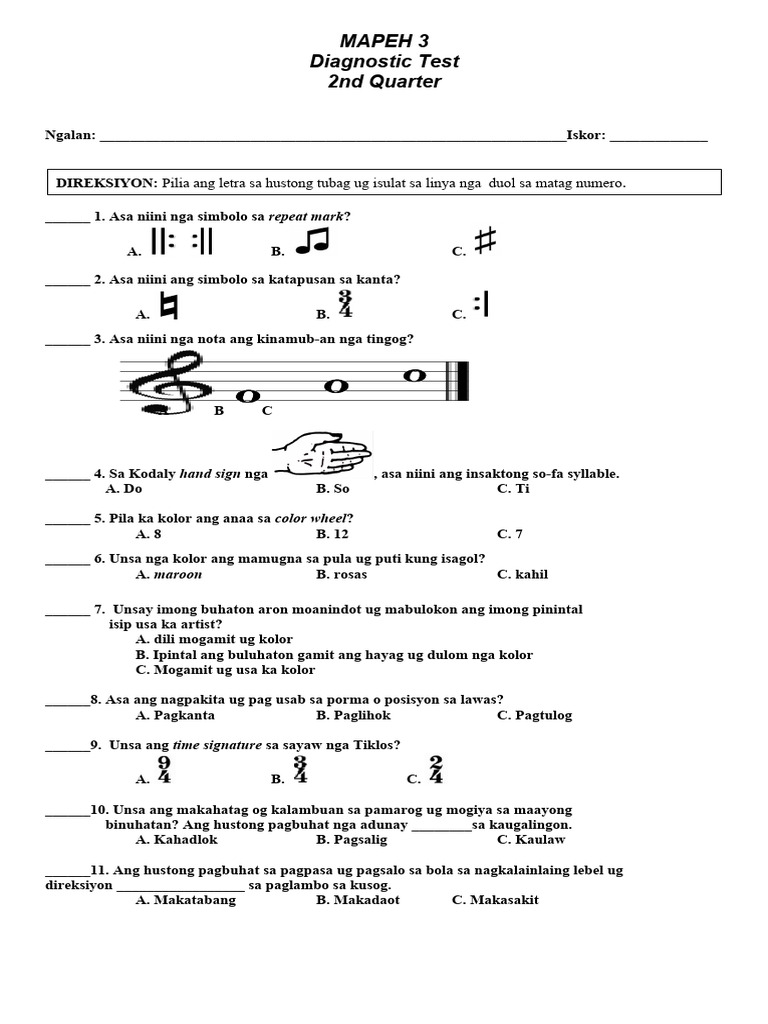 Mapeh - 3 2ND Q | PDF