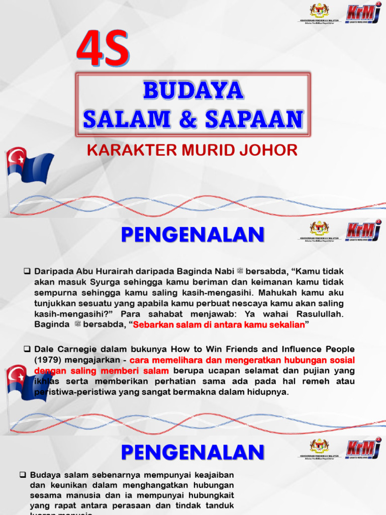 Budaya Salam Dan Sapaan 4S | PDF | Kesehatan Holistik | Gaya Hidup