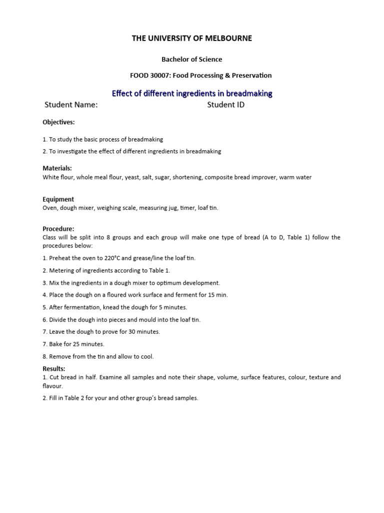 Practical 4 - Bread Making-1 | PDF | Breads | Dough