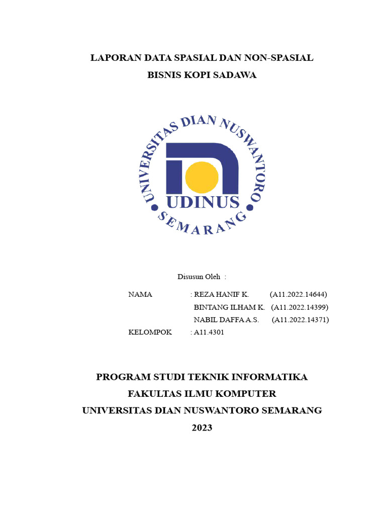 Laporan Data Spasial Dan Non | PDF