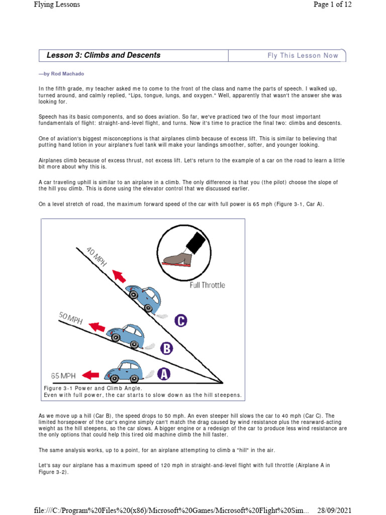Understanding Airplane Climbs and Descents | PDF | Airspeed | Airplane