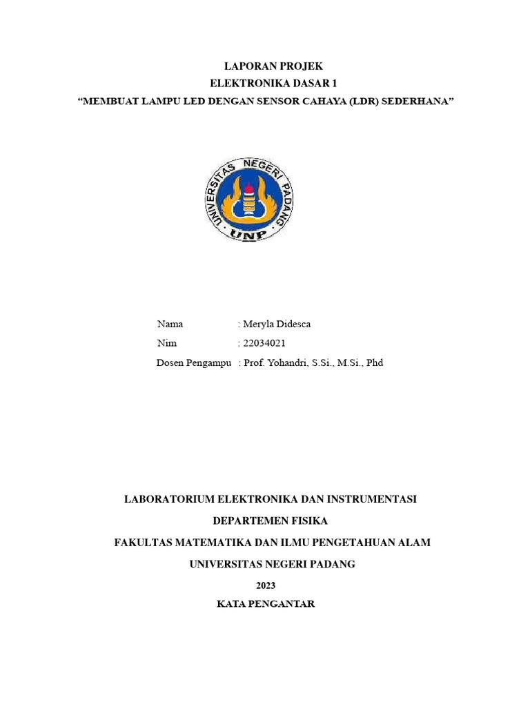 Proyek Lampu LED Otomatis | PDF