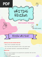Restaurant Review Writing Guide | PDF | Restaurants | Menu