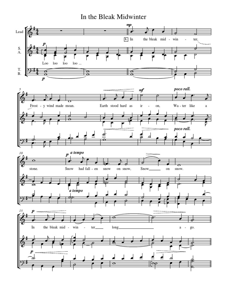 In The Bleak Midwinter | PDF