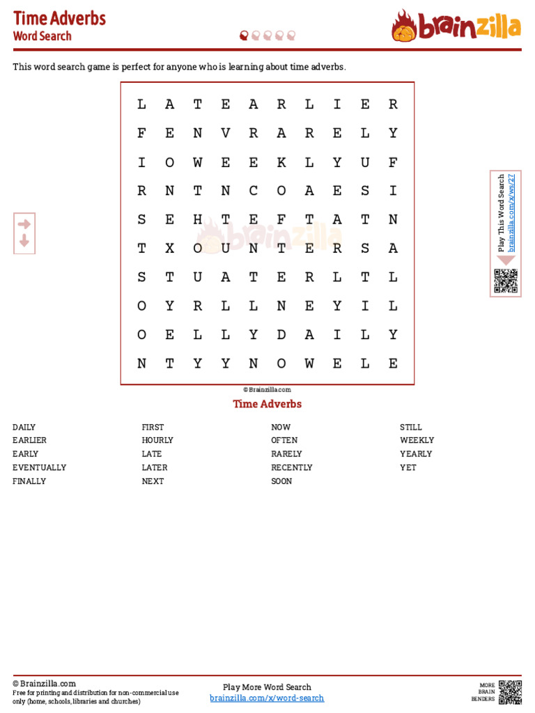 Time Adverbs Easy | PDF