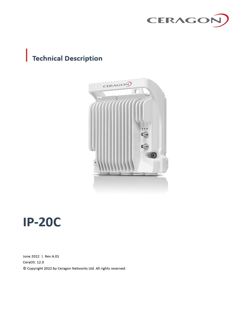 Ceragon IP-20C Technical Description 12.0 Rev A.01 | PDF