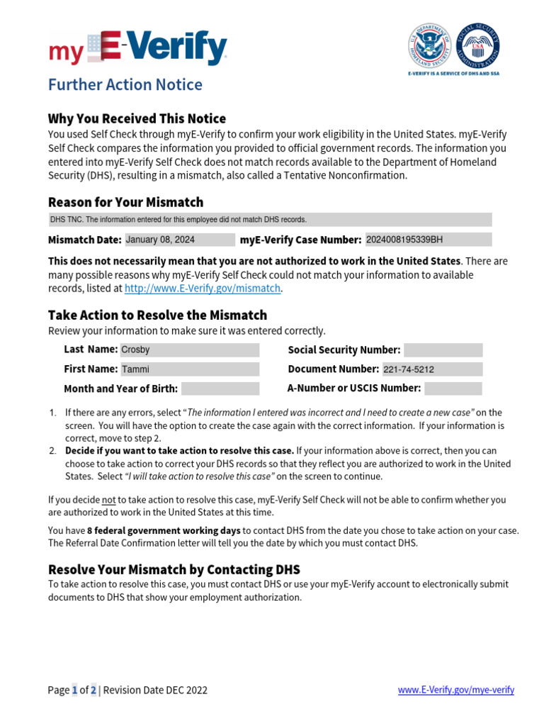 Further Action Notice | PDF | Finance & Money Management