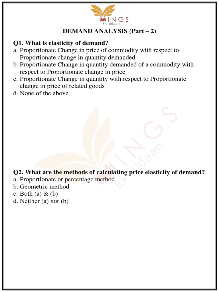 Demand Analysis 2(1) | PDF