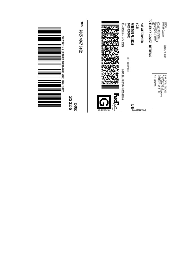 Shipping Back Label | PDF