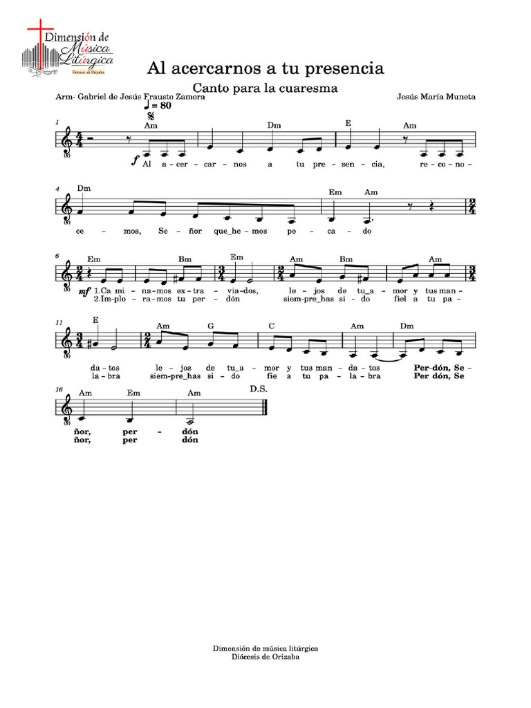 Al Acercarnos A Tu Presencia | PDF