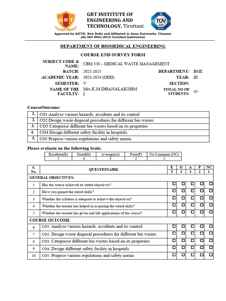 13 Nba CBM 358 MWM Course Survey | PDF