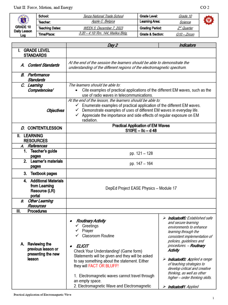 CO 2 - Practical Uses of EM Waves | PDF