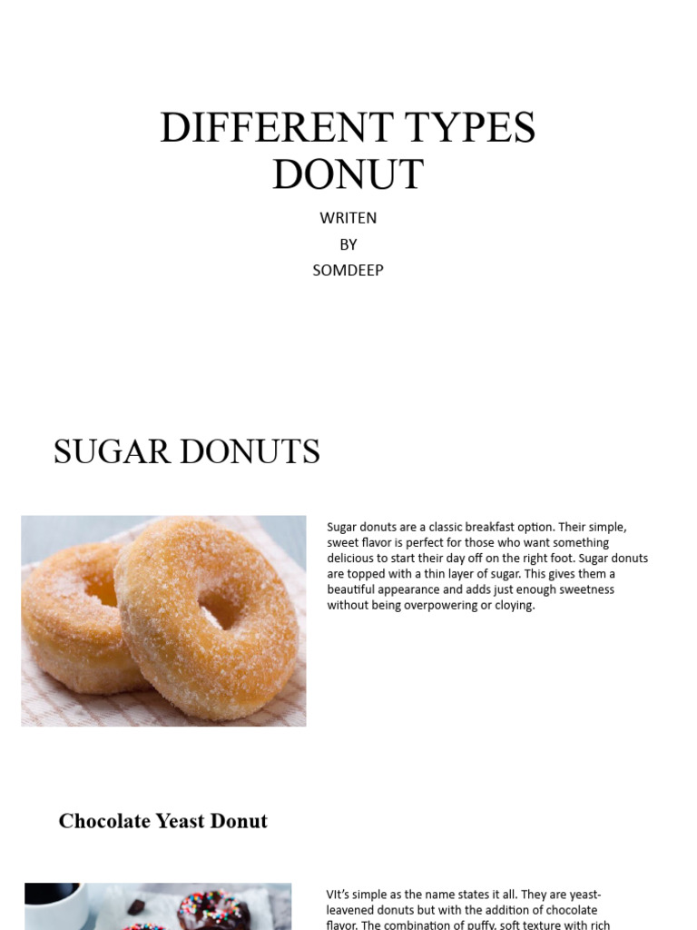 Different Types Donut | PDF