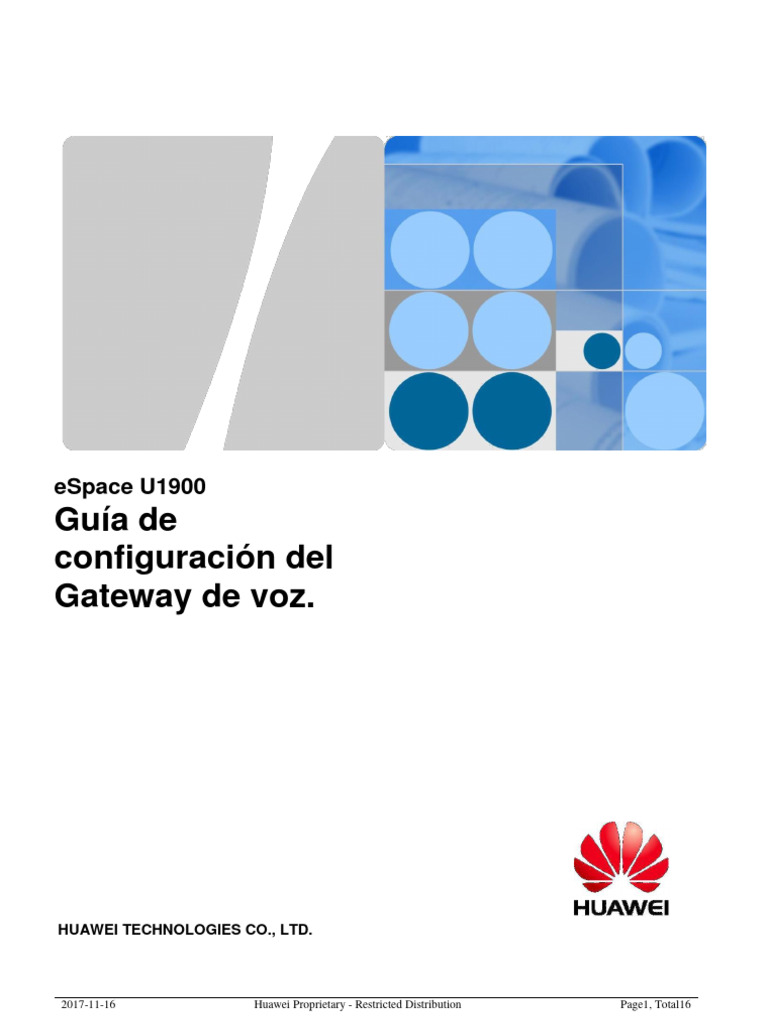 03 Configuracion-de-Gateway-de-voz-eSpace U1900 | PDF | Informática ...