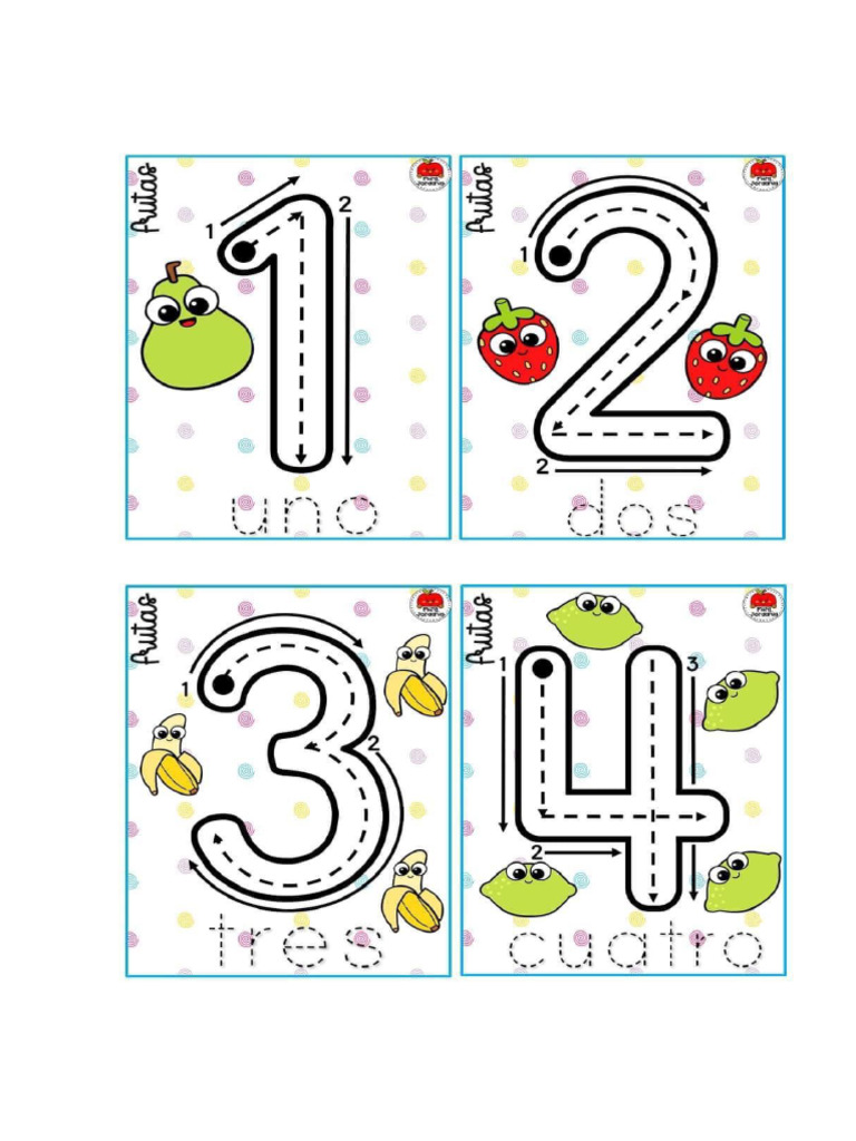 Tarjetas de Numeros | PDF