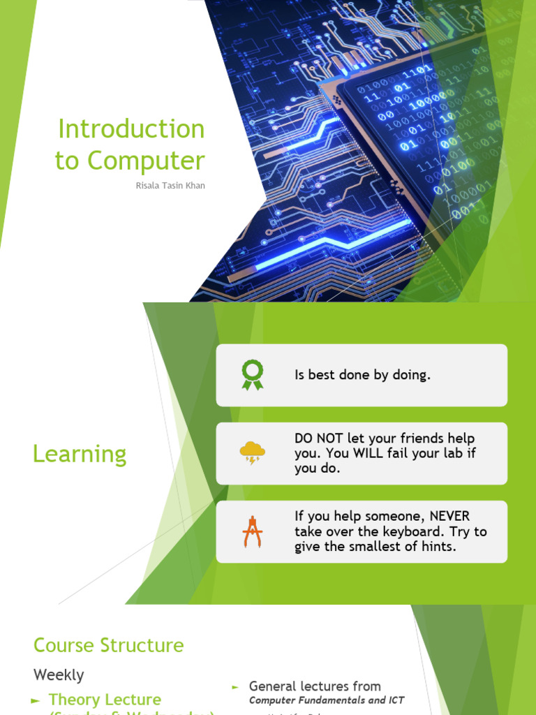 Introduction To Computer L-1 | PDF | Spreadsheet | Personal Computers