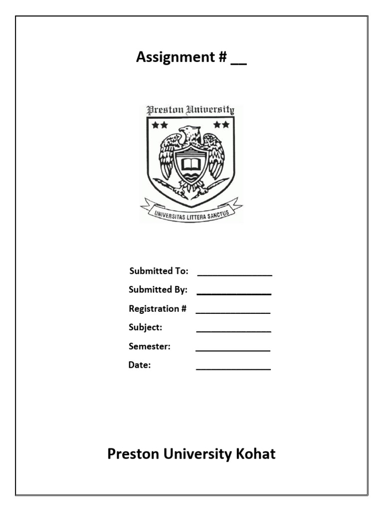 Assignment Front Page | PDF