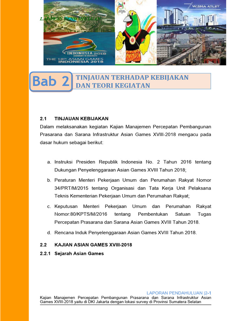 Bab 2 Tinjauan Kebijakan Dan Kajian Kegiatan | PDF | Perjalanan