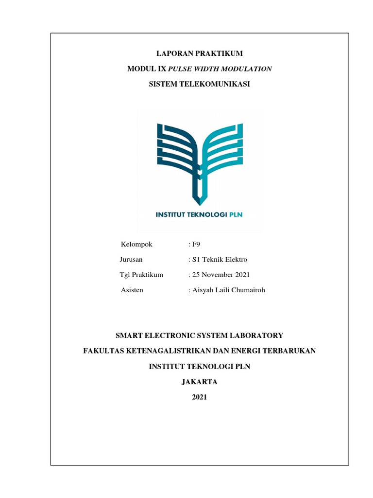 Laporan Praktikum Sistem Telekomunikasi Modul 9 | PDF Laporan Praktikum Sistem Telekomunikasi Modul 9 | PDF