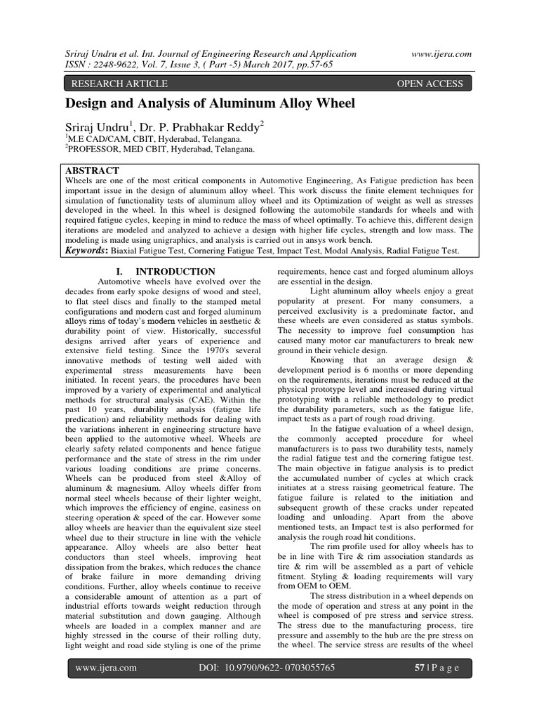 Wheel FEA Paper | PDF