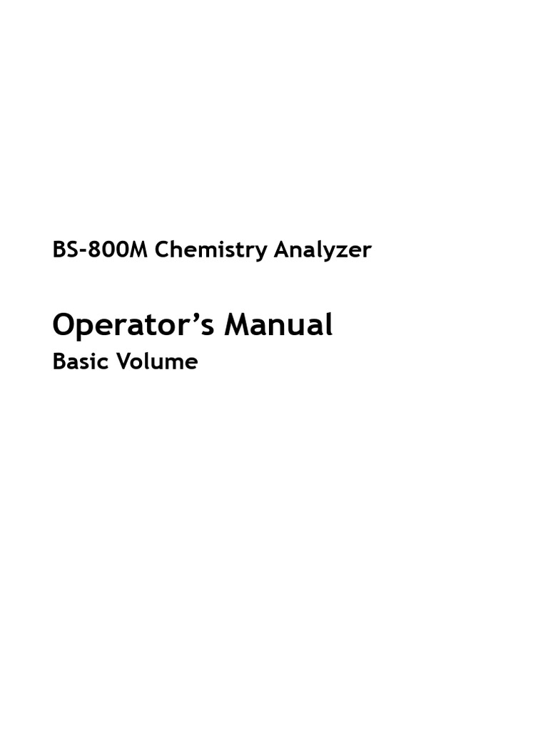 BS-800M - Operation Manual - V1.0 - EN | PDF