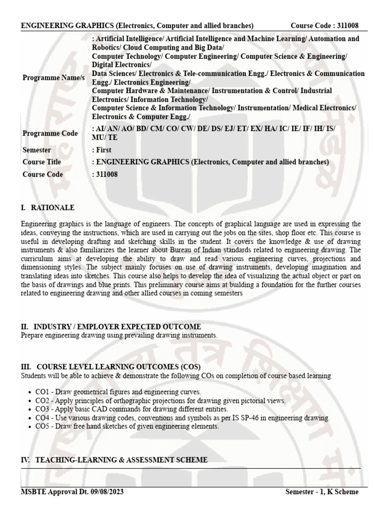 311008 Engineering Graphics Pdf