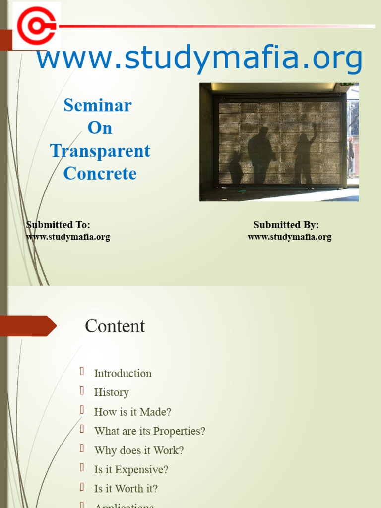 Transparent Concrete | PDF