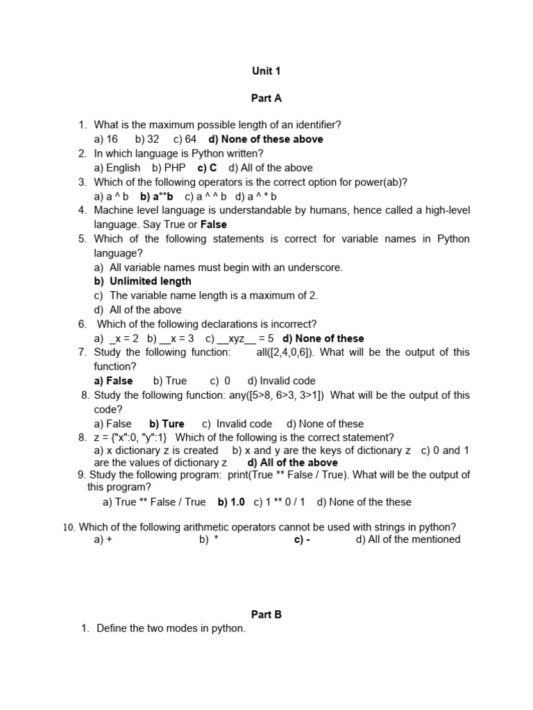 Unit 1 Qb Kanagapriya Pdf Python Programming Language Data Type