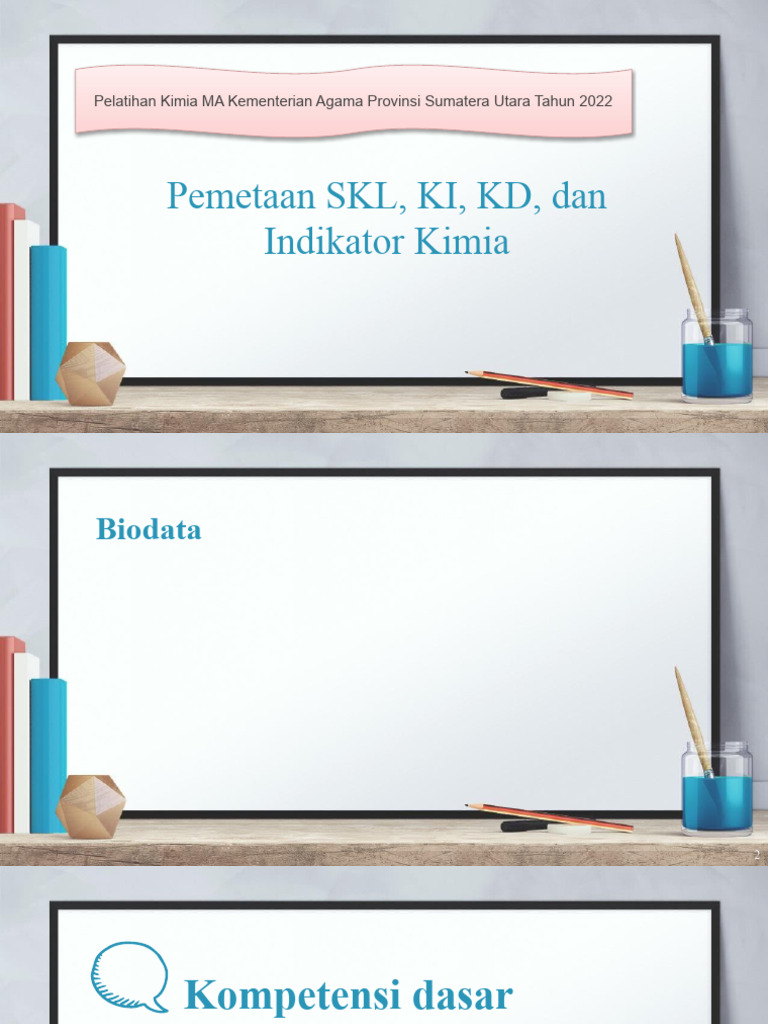 Analisis SKL, KI, KD, Indikator Kimia | PDF