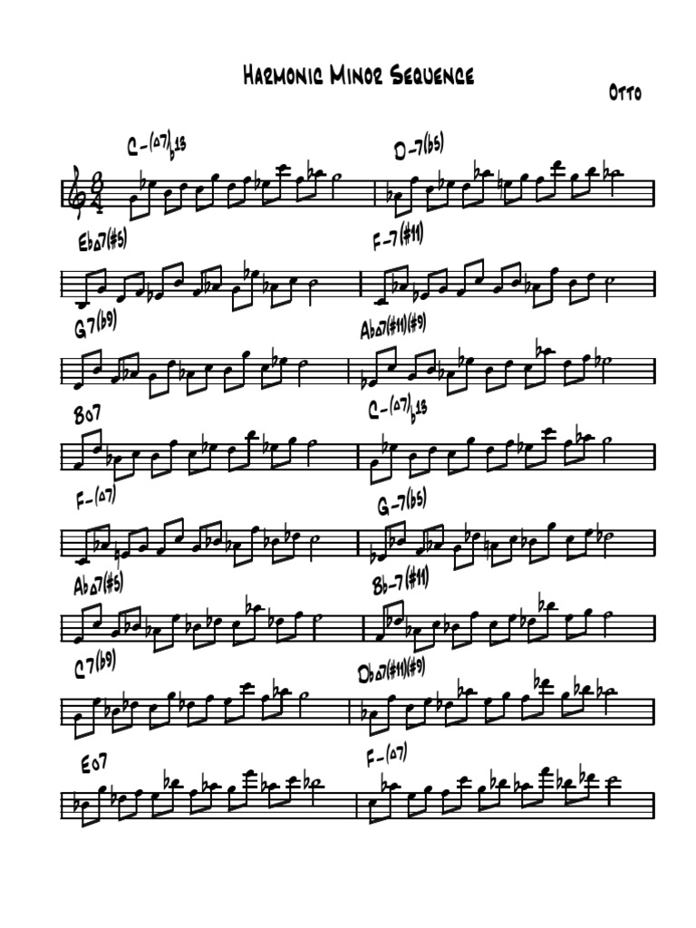 Harmonic Minor Sequence 2 | PDF