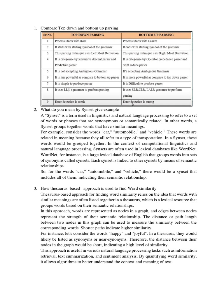 NLP Unit Test 2 | PDF