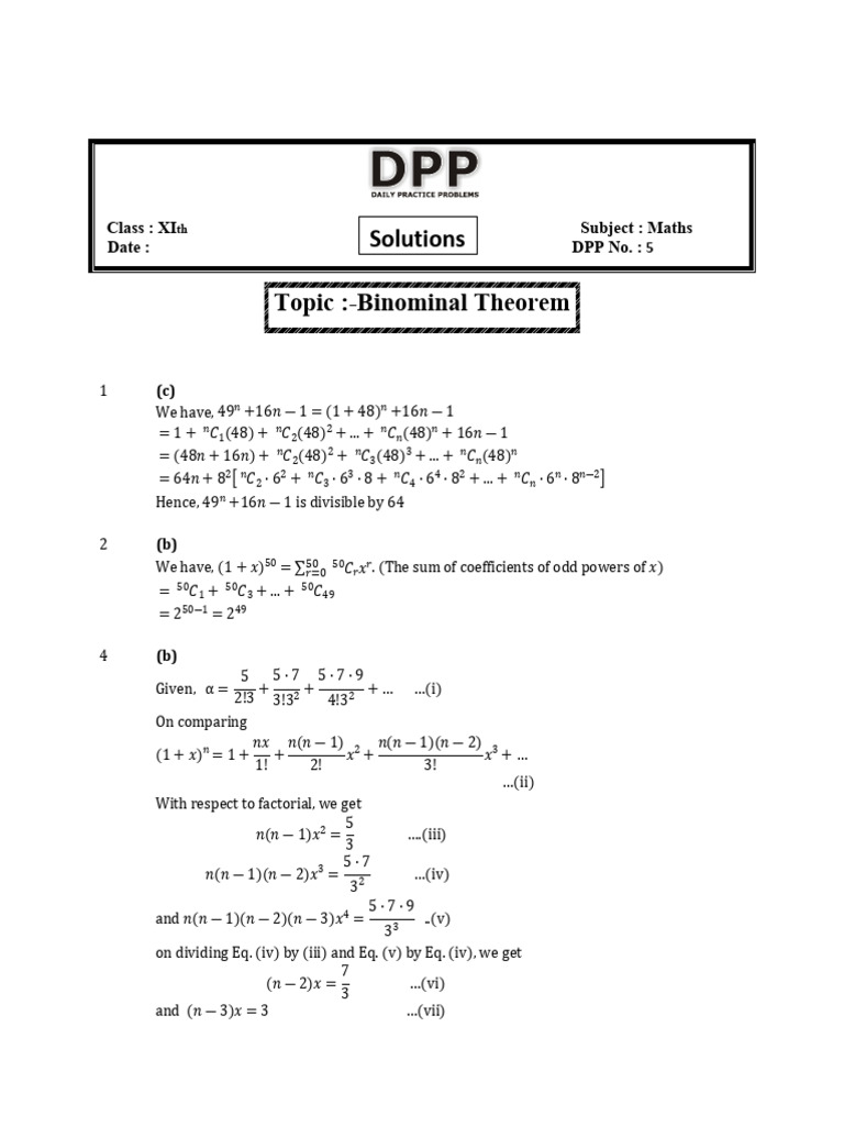 Dpp5 Solution | PDF