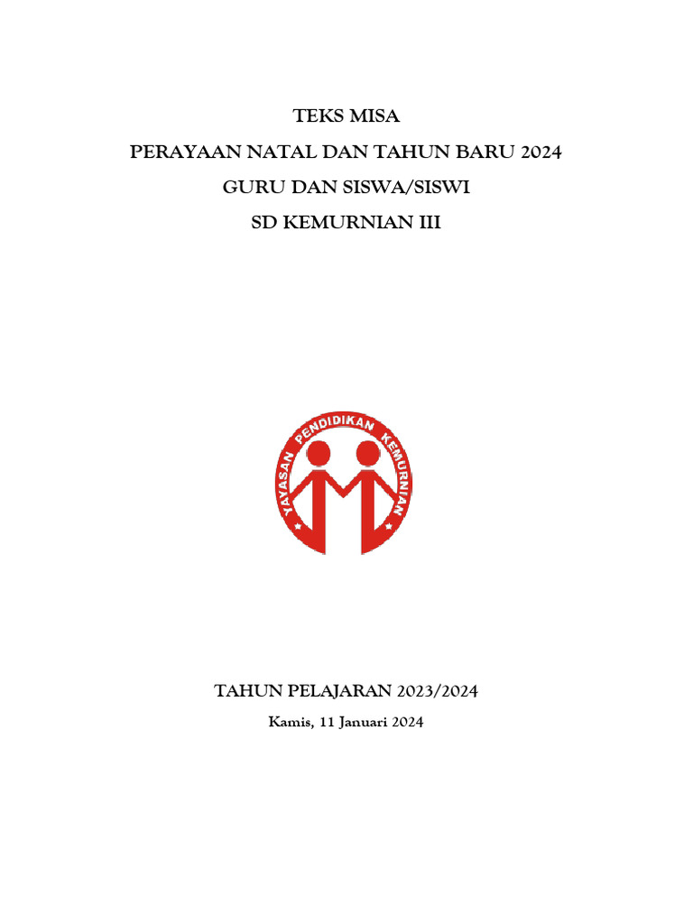 Teks Panduan Misa Natal Bersama Citra Iii | PDF