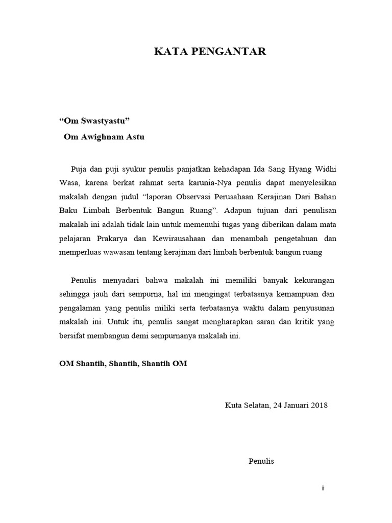 Kata Pengantar Pkwu | PDF